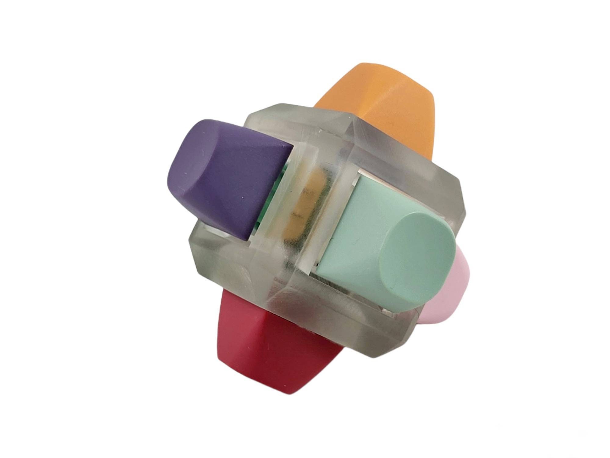 Fidget Cube Pro 6x Mechanical Switch Tester Toy clear 3D - Etsy Canada