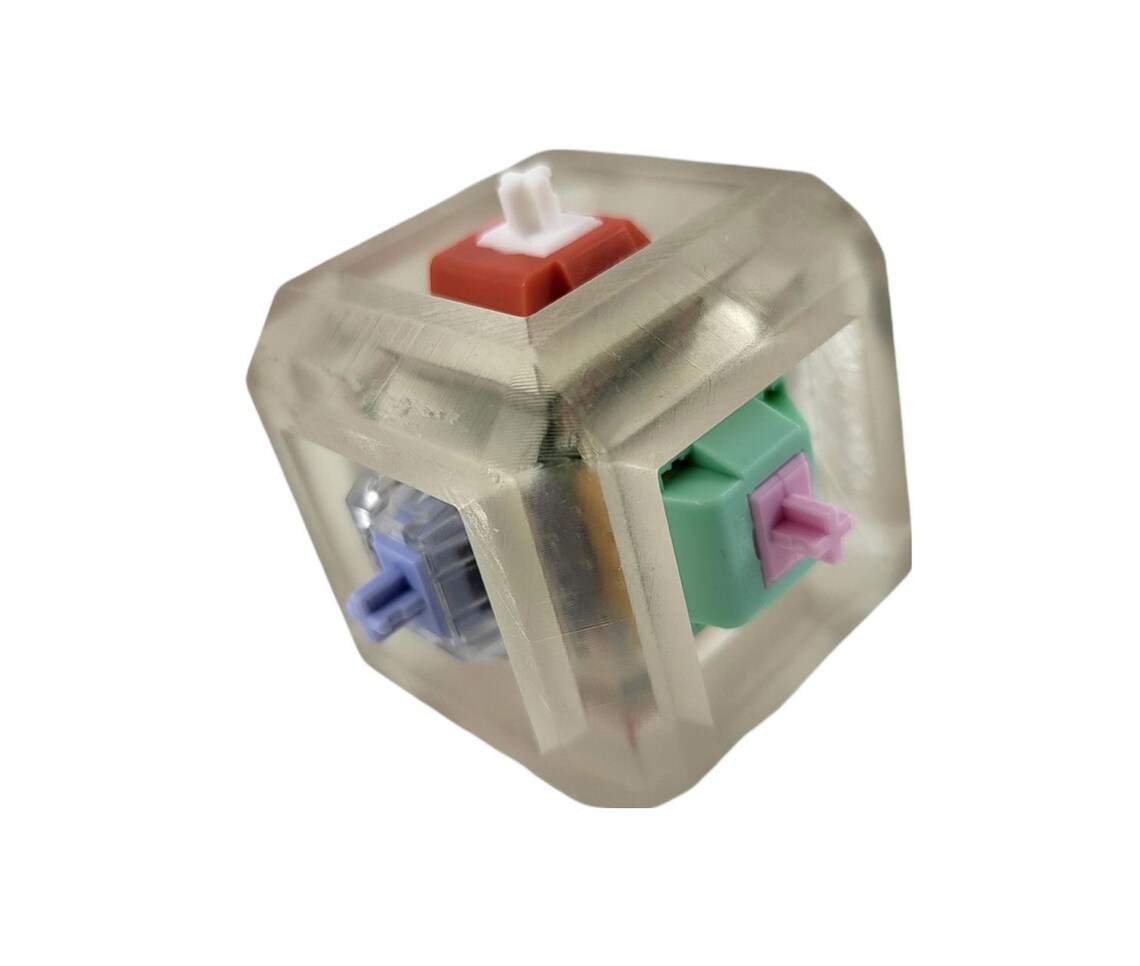 Fidget Cube Pro 6x Mechanical Switch Tester Toy clear 3D - Etsy Canada