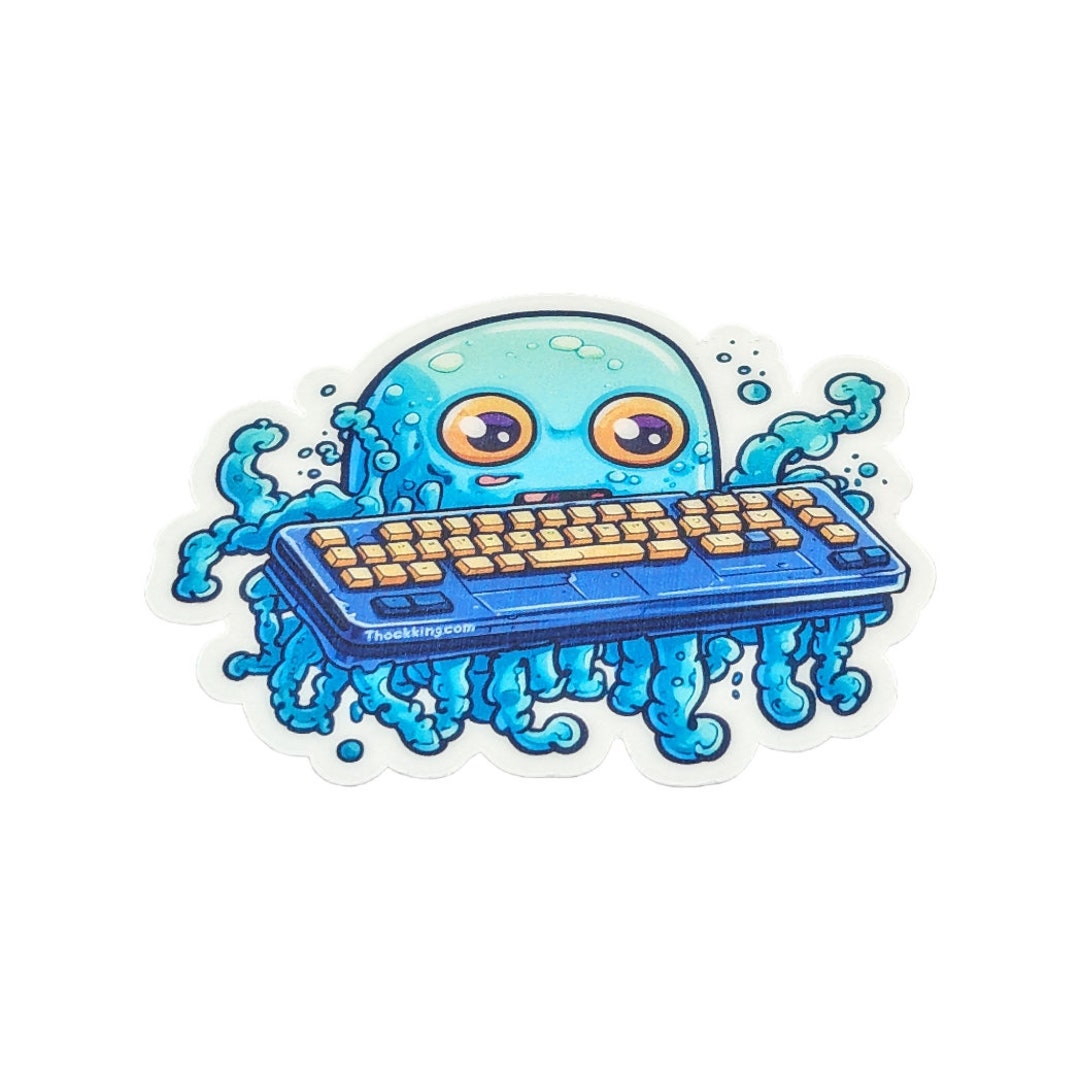Speed Typing Octopus Custom Sticker 014 Mechanical Keyboards - Etsy