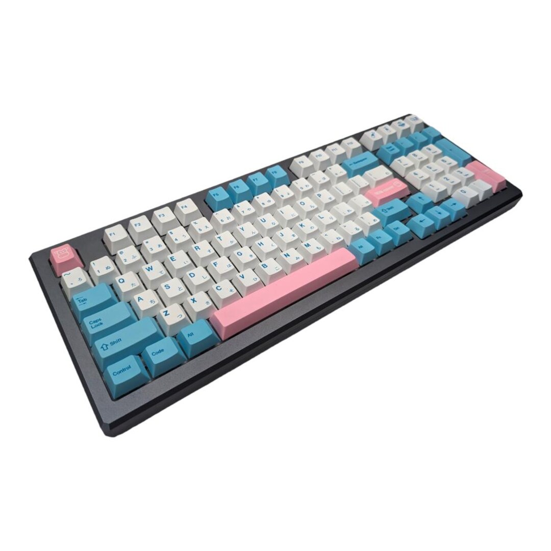 Pink and Blue Milk Cow PBT Cherry MX Keycap Set 140pc for Mechanical ...