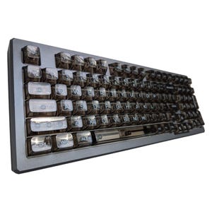 Black Crystal Clear RGB CSA Keycap Set 143 Pc for Mechanical Keyboard ...