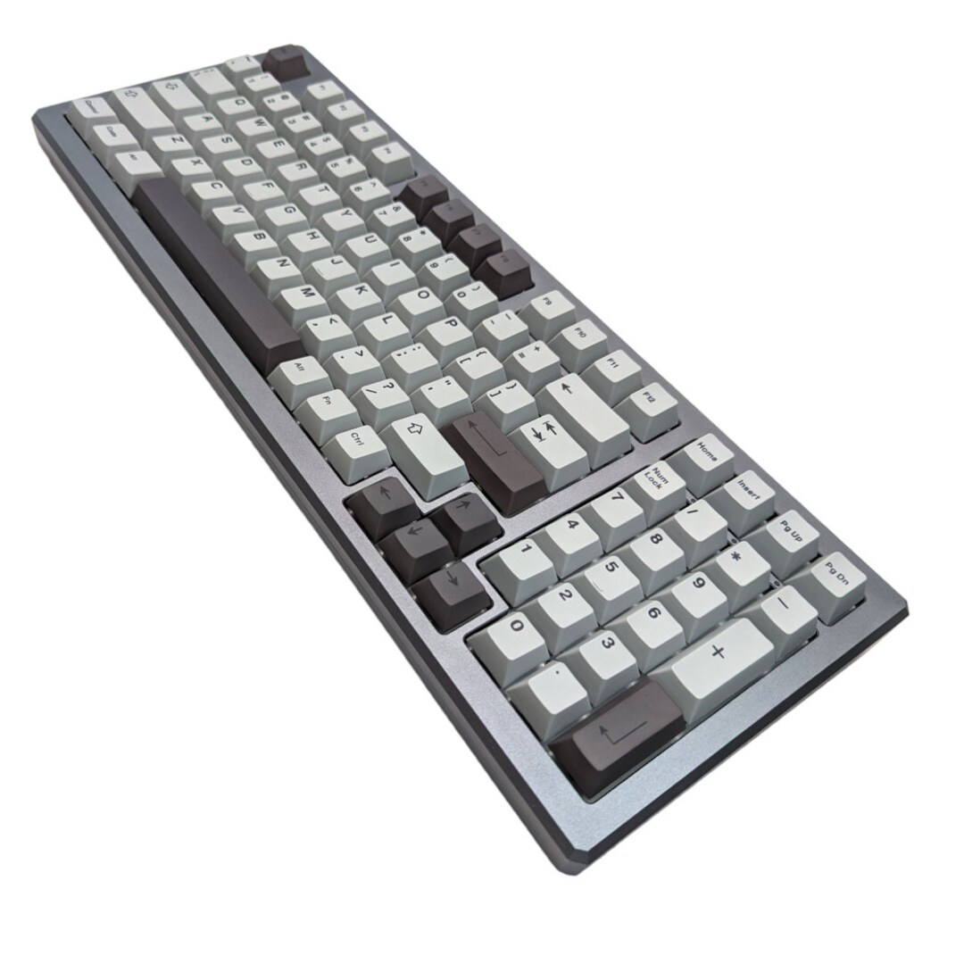 Wet Cement Black on Gray PBT Cherry MX Keycap Set 158 Pcs for ...