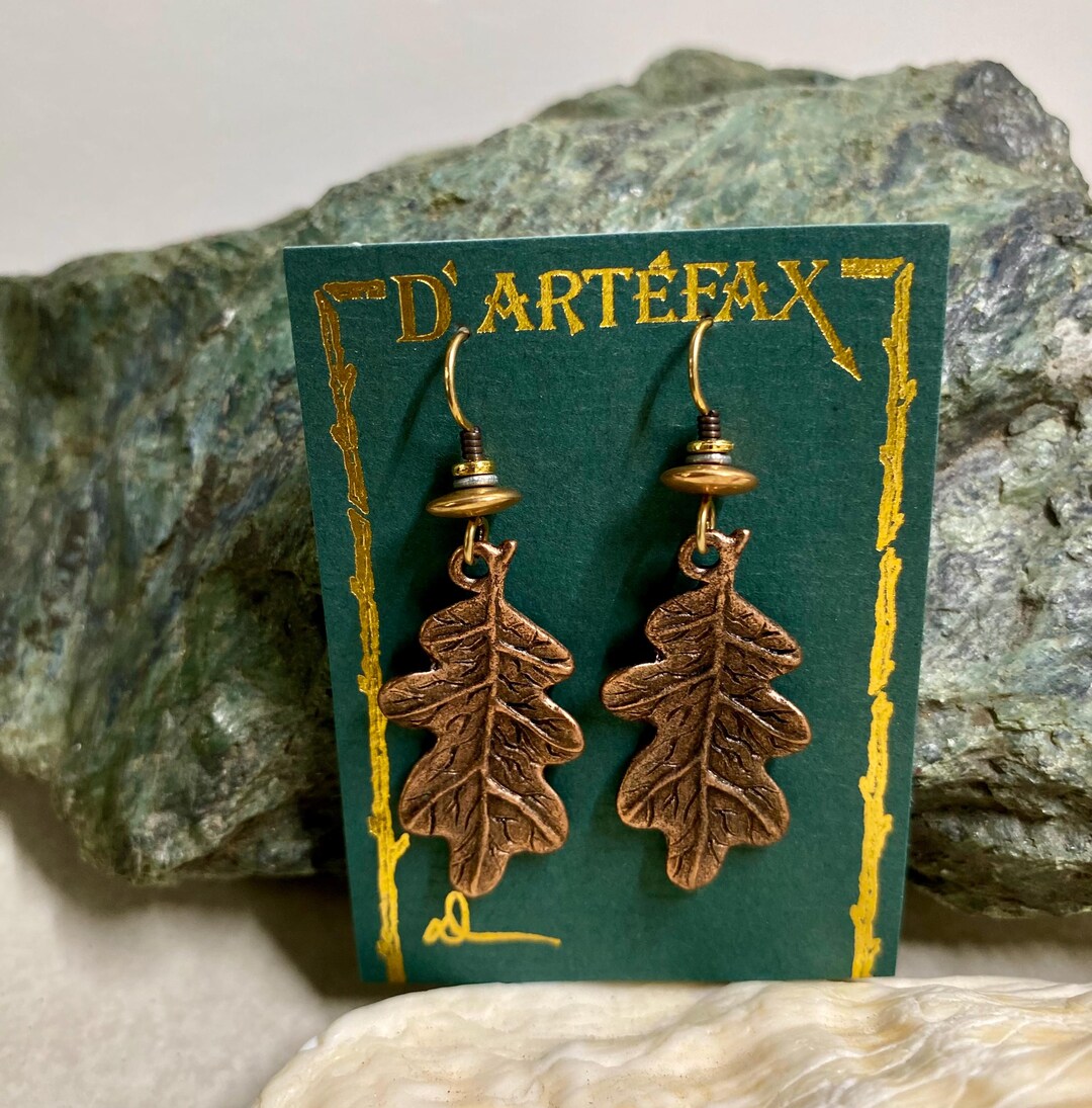 Vintage 24K Gold Oak Leaf Collection - Etsy
