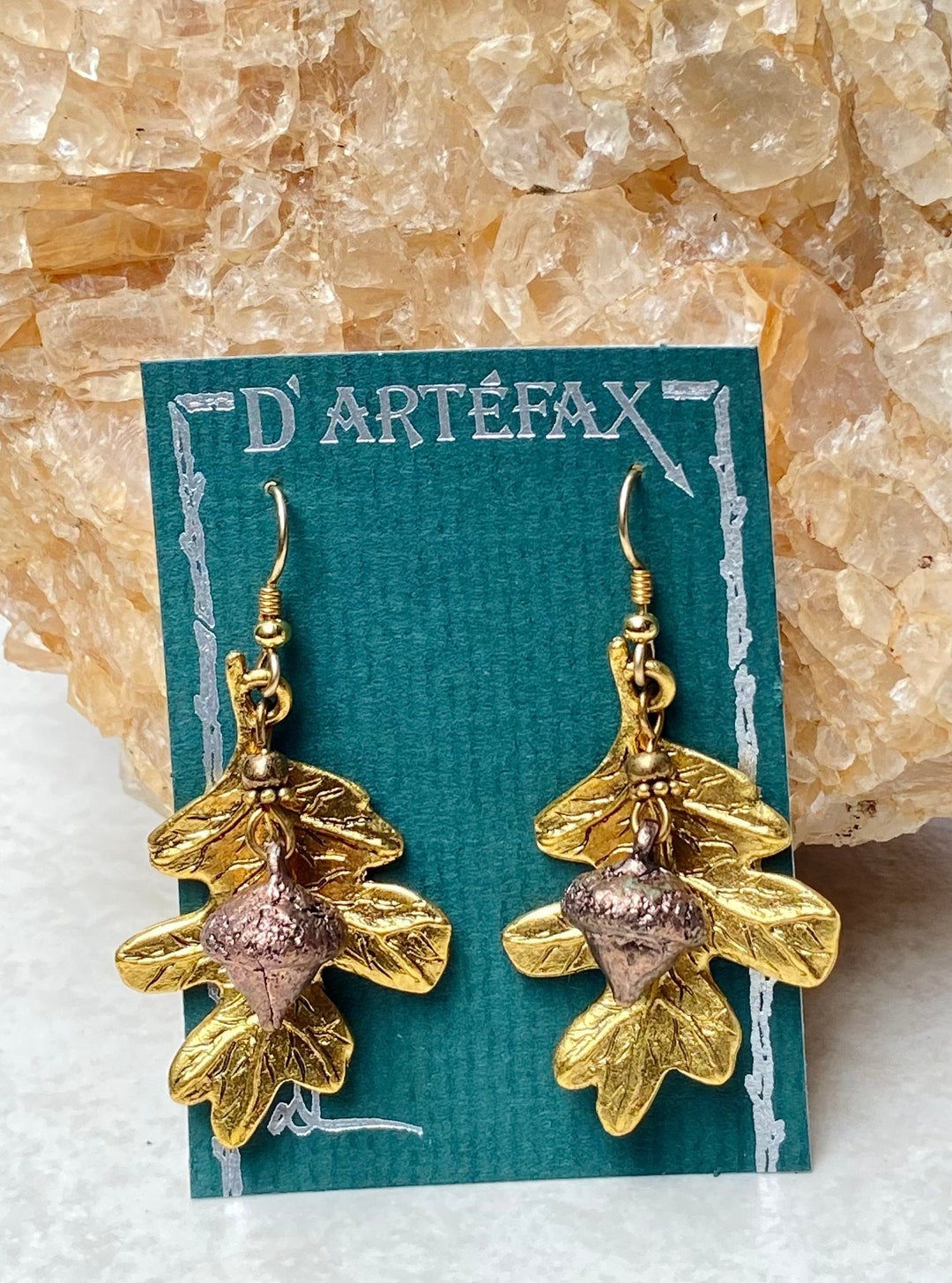 Vintage 24K Gold Oak Leaf Collection - Etsy