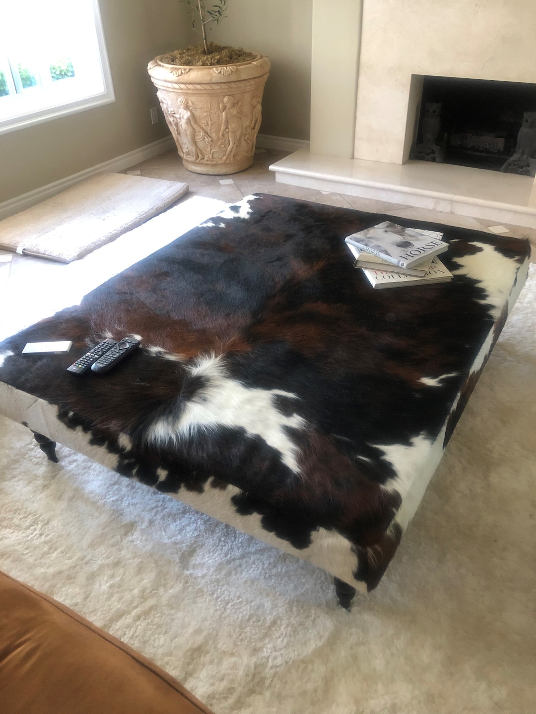 Custom Made, Genuine Cowhide Coffee Table 5 Ft by 4 Ft Extra Large ...