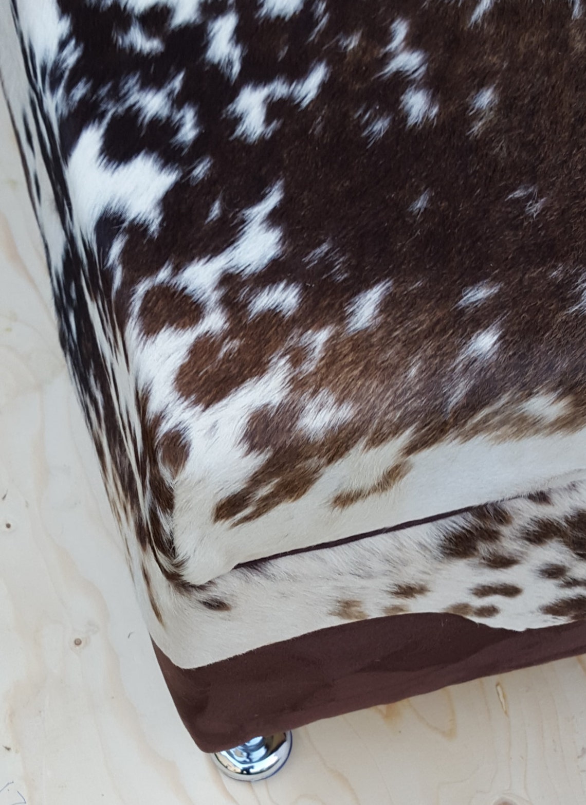 Extra Large Storage Cowhide Footstool / Ottoman / Coffee Table | Etsy UK