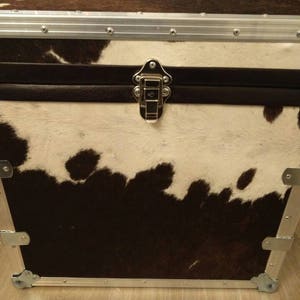 Cowhide and Metal Storage Trunk - Etsy