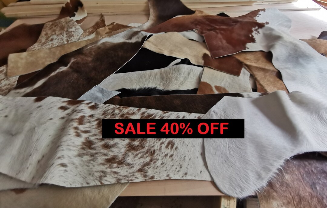 Cowhide Scrap Pieces, Craft Leather Scraps, Genuine Cowhide Trimmings ...