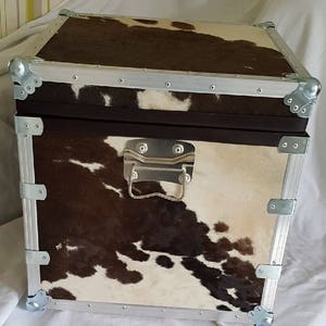 Cowhide and Metal Storage Trunk - Etsy