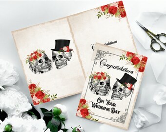 Gothic wedding card | Etsy