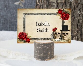 Gothic place cards | Etsy