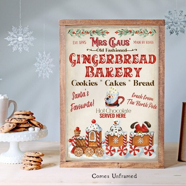 Mrs Claus Bakery Sign - Etsy