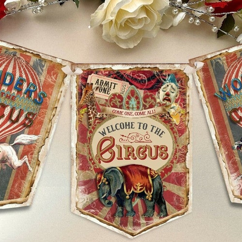 Vintage Style Circus Bunting Circus Banner - Etsy UK