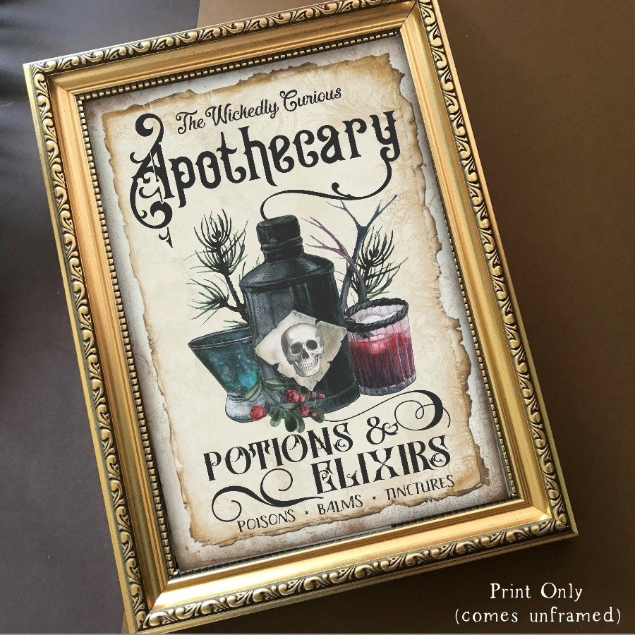 Halloween Apothecary Sign Vintage Halloween Potions & - Etsy UK