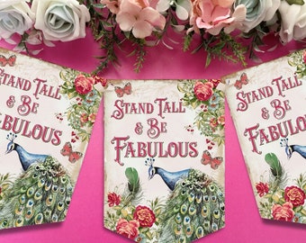 Peacock Banner | Etsy