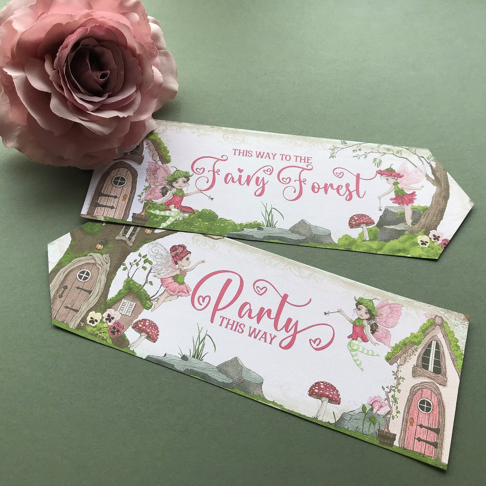 Flower Fairy Party Signs Fairy Arrow Signs Enchanted Fairy - Etsy UK