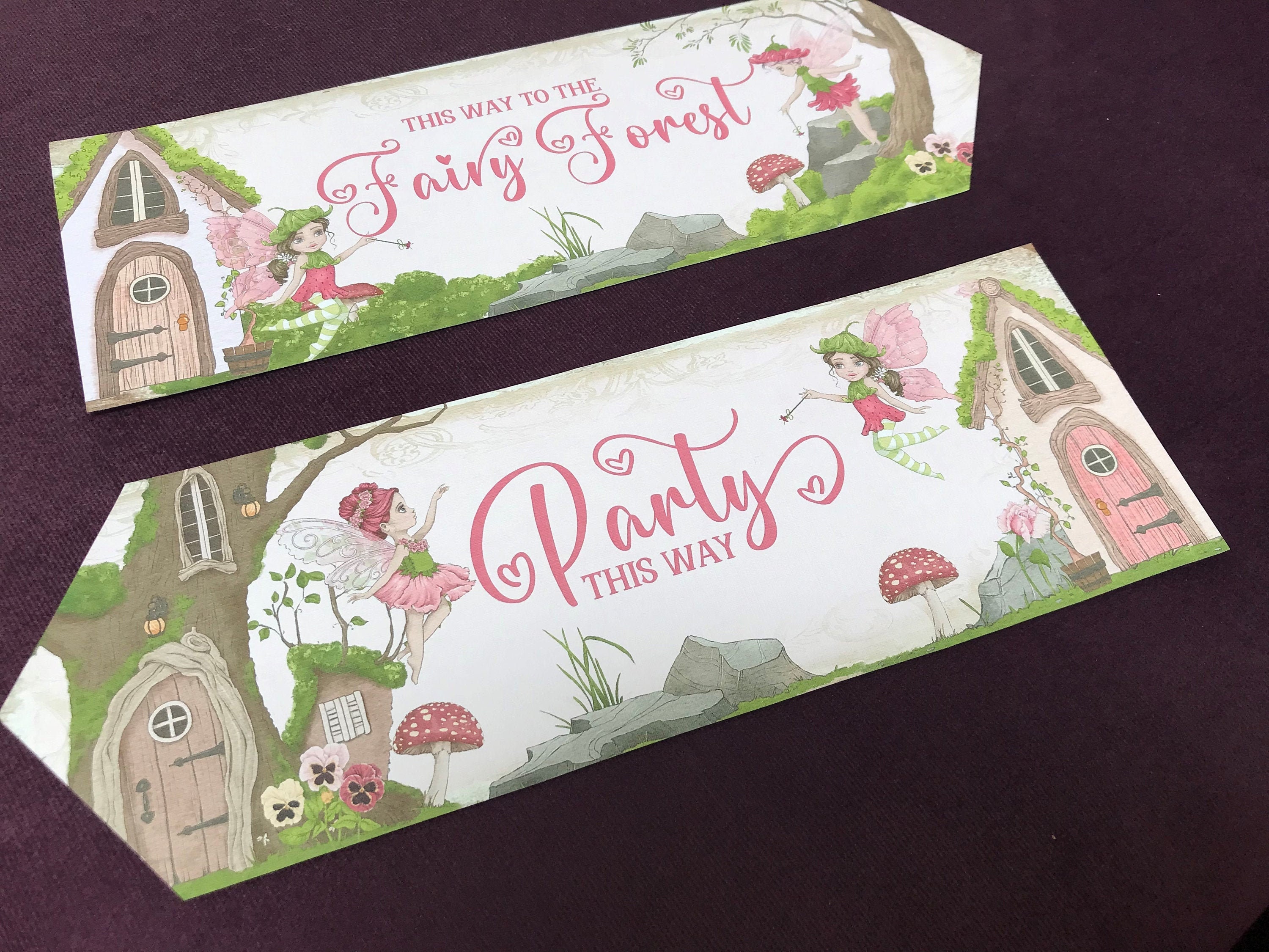 Flower Fairy Party Signs Fairy Arrow Signs Enchanted Fairy - Etsy UK