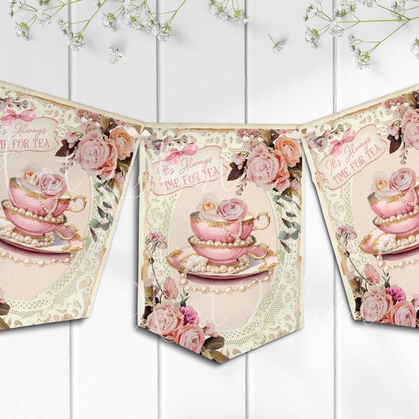 Teacup Bunting - Etsy