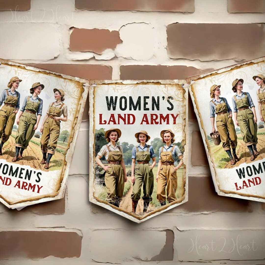 WW 2 Land Girls Bunting Women's Land Army - Etsy