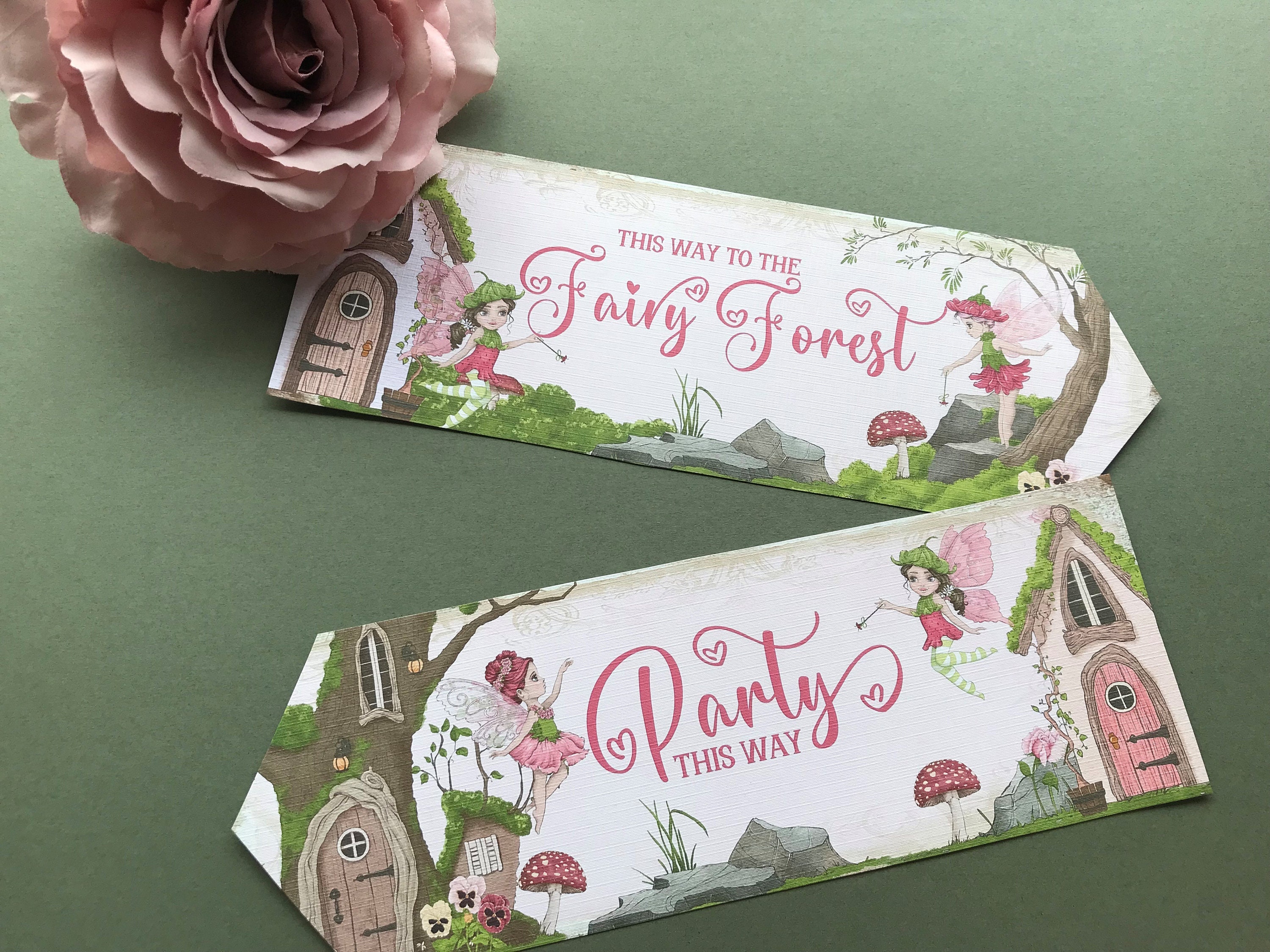 Flower Fairy Party Signs Fairy Arrow Signs Enchanted Fairy - Etsy UK