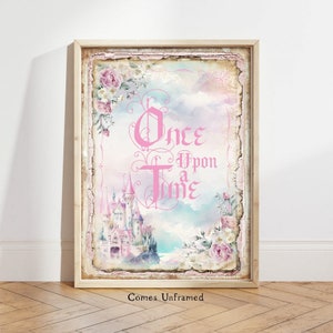 Fairytale Once Upon a Time Print, Wedding Gift, Princess Print ...