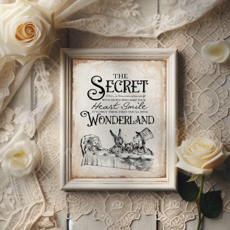 Alice in Wonderland the Secret Quote Print, Wonderland Wall Print, Home ...