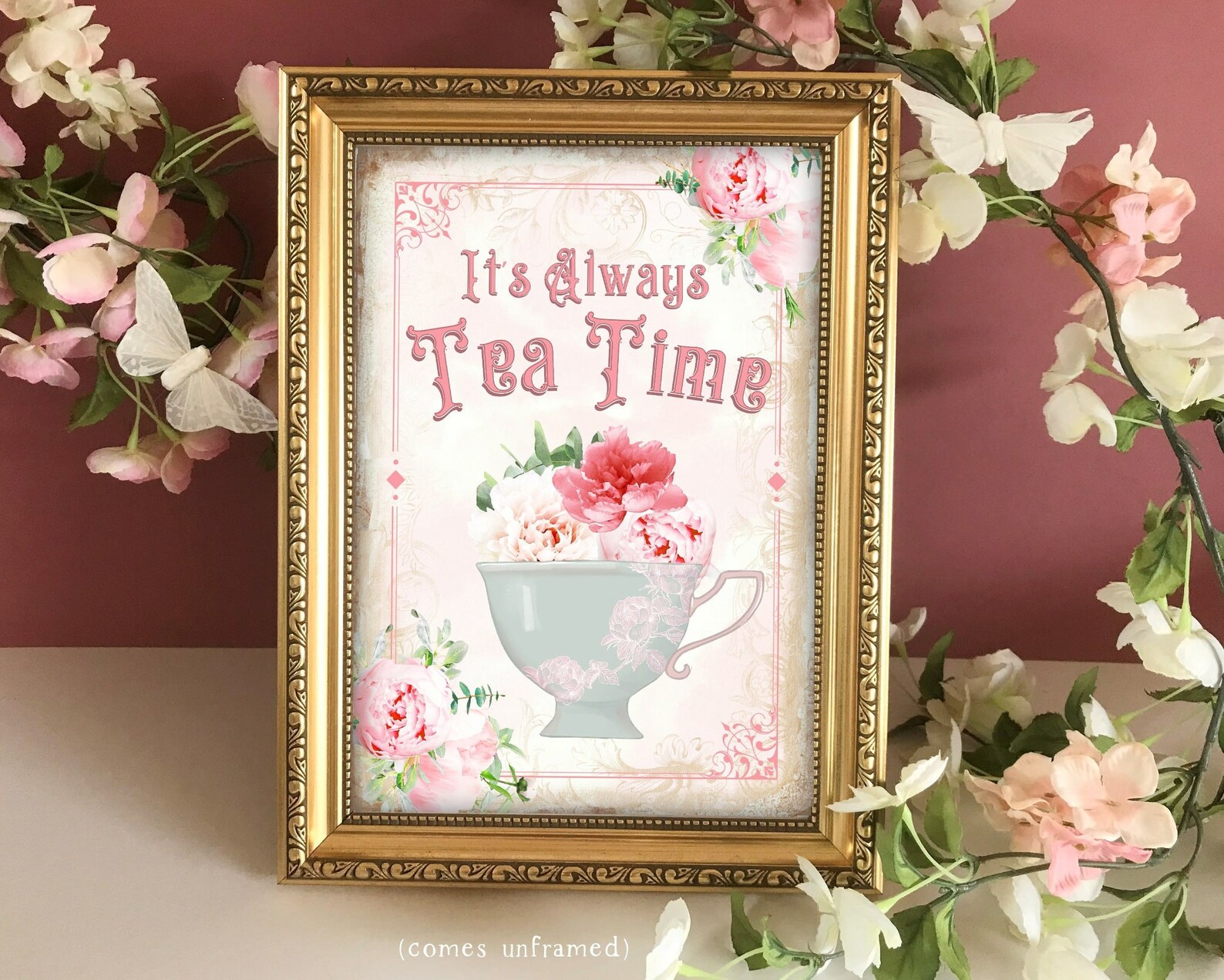 It's Always Tea Time Print Wall Art Decor Kitchen Print - Etsy UK
