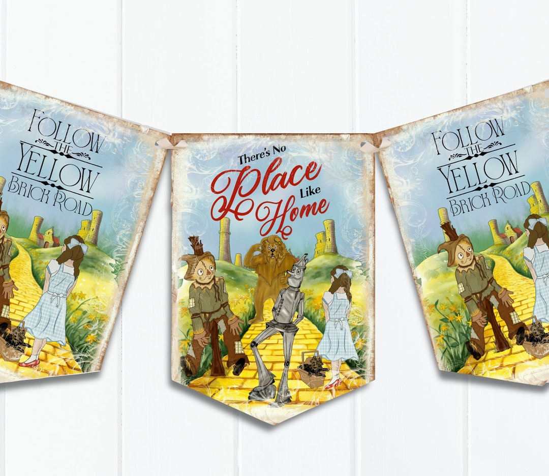 Wizard of Oz Quote Bunting, Party Decoration, Kids Party Supplies ...