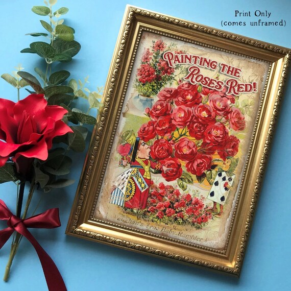 Alice In Wonderland Painting The Roses Red Art