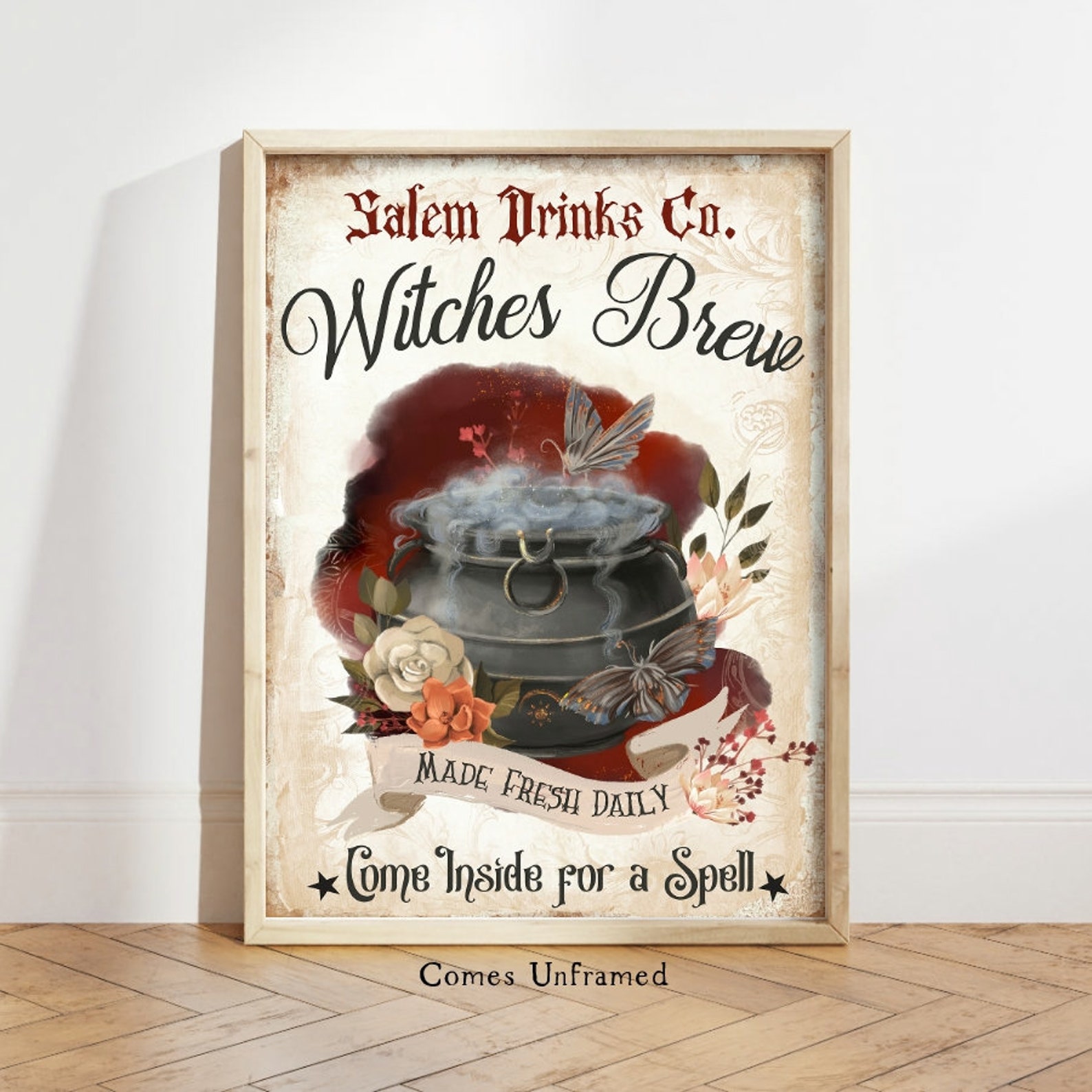 Witches Brew Sign Witch Sign Halloween Sign Retro - Etsy UK