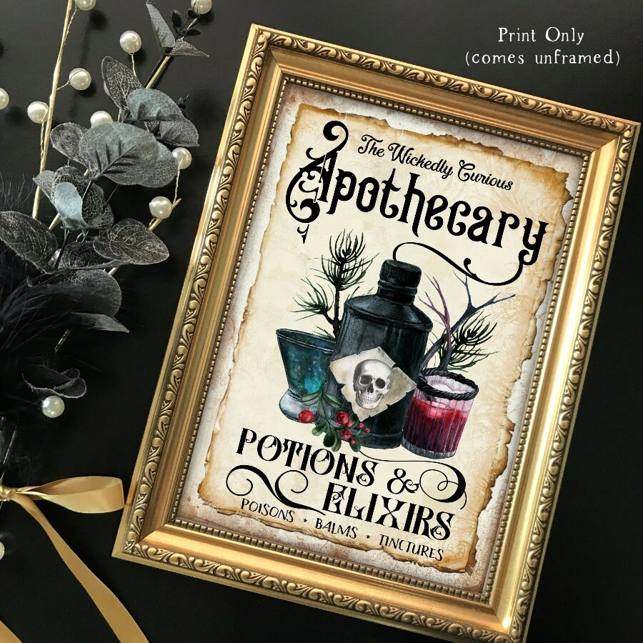 Halloween Apothecary Sign Vintage Halloween Potions & - Etsy UK