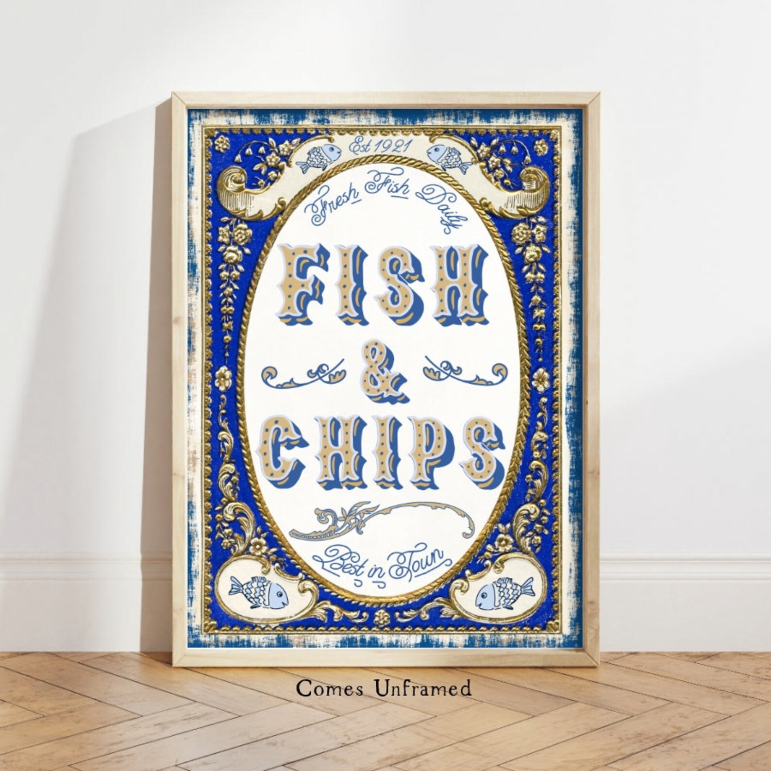 Vintage Fish & Chips Sign Retro Sign Vintage Style Sign Pub - Etsy UK