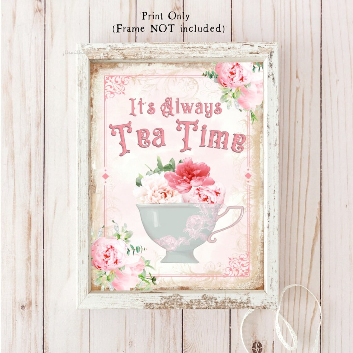 It's Always Tea Time Print Wall Art Decor Kitchen Print | Etsy
