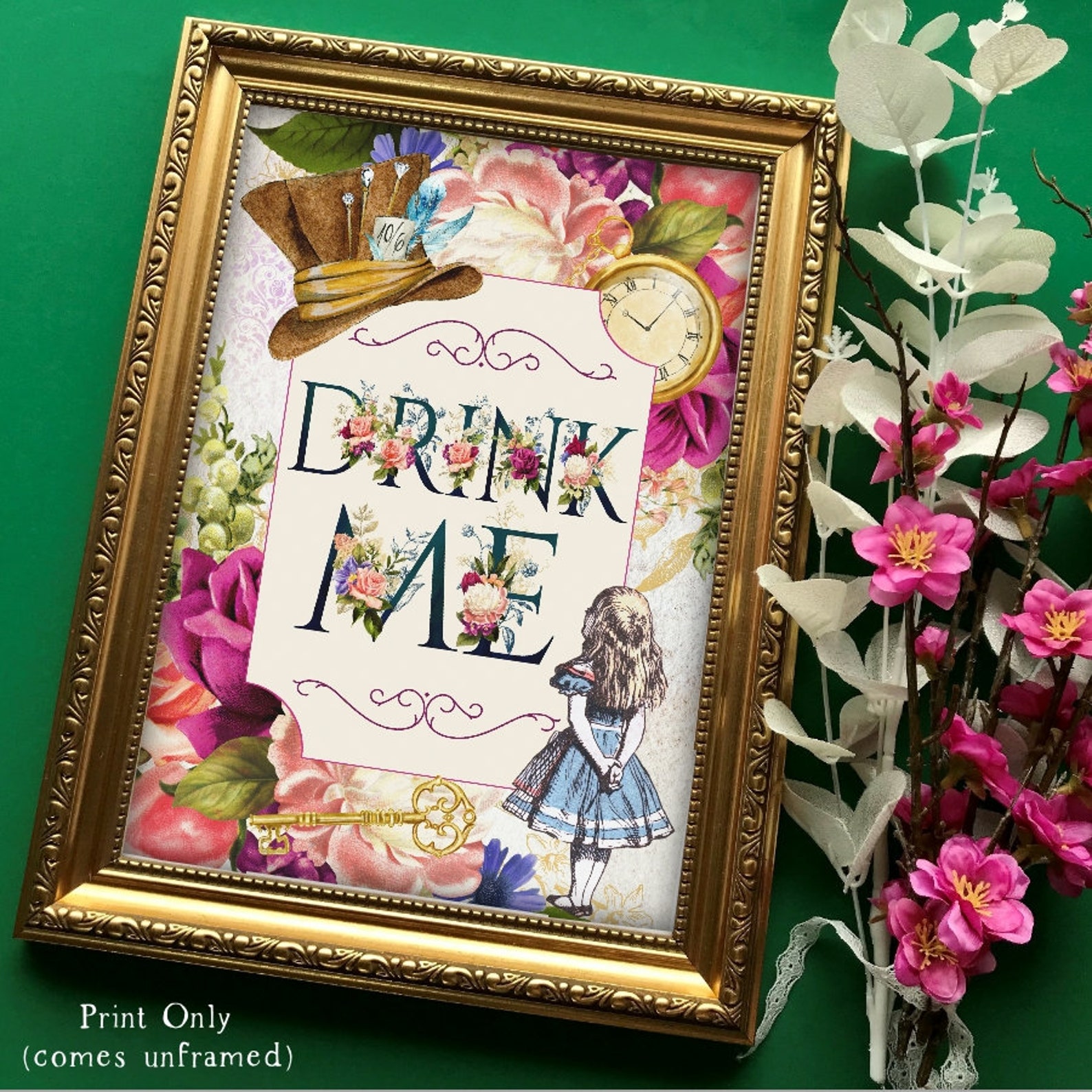 Alice in Wonderland Drink Me Sign Onederland Tea Party Sign - Etsy UK