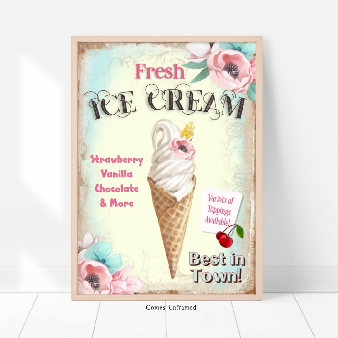 Ice Cream Sign - Etsy