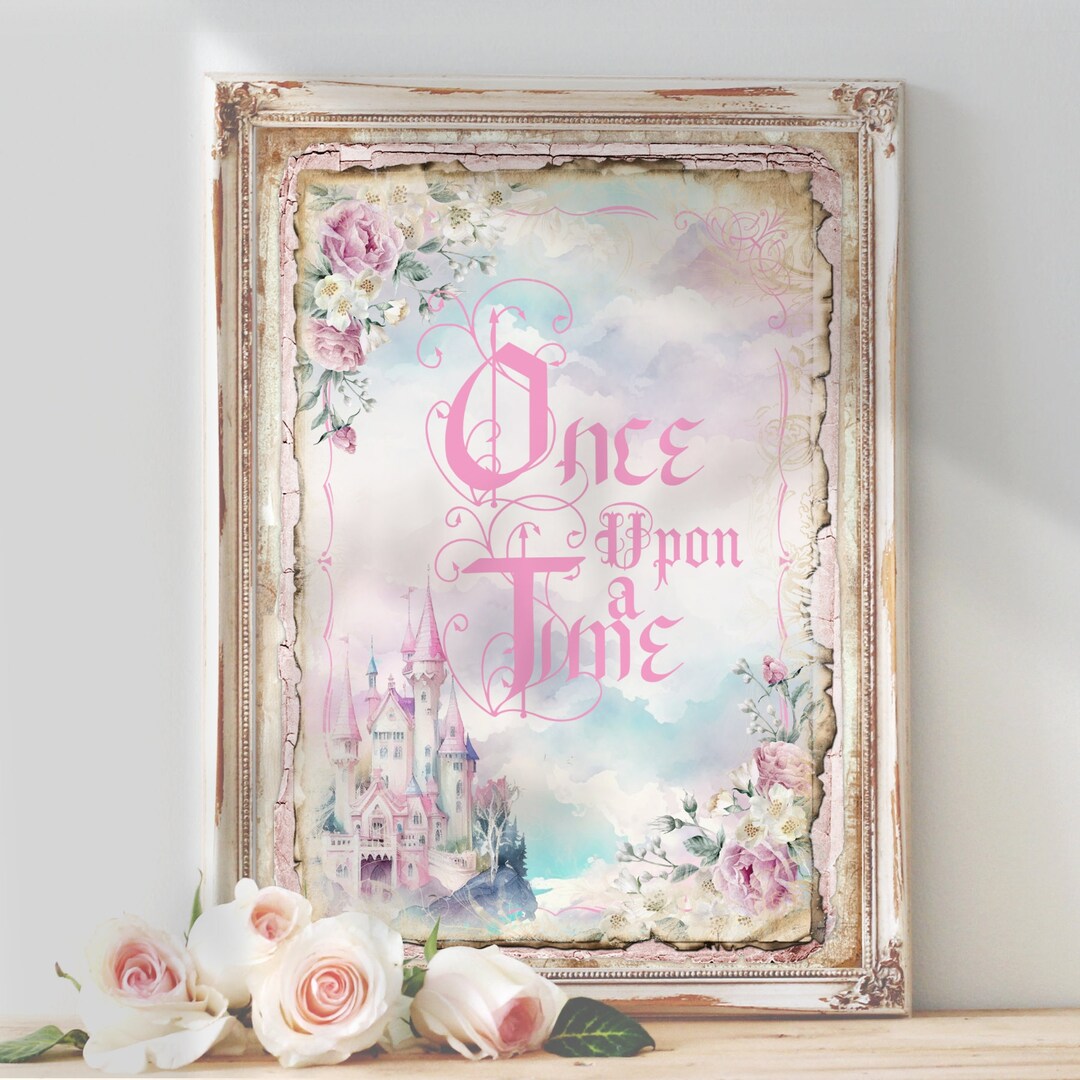 Fairytale Once Upon a Time Print, Wedding Gift, Princess Print ...