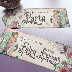 Fairy Party Signs Fairy Arrow Signs Enchanted Fairy Party | Etsy