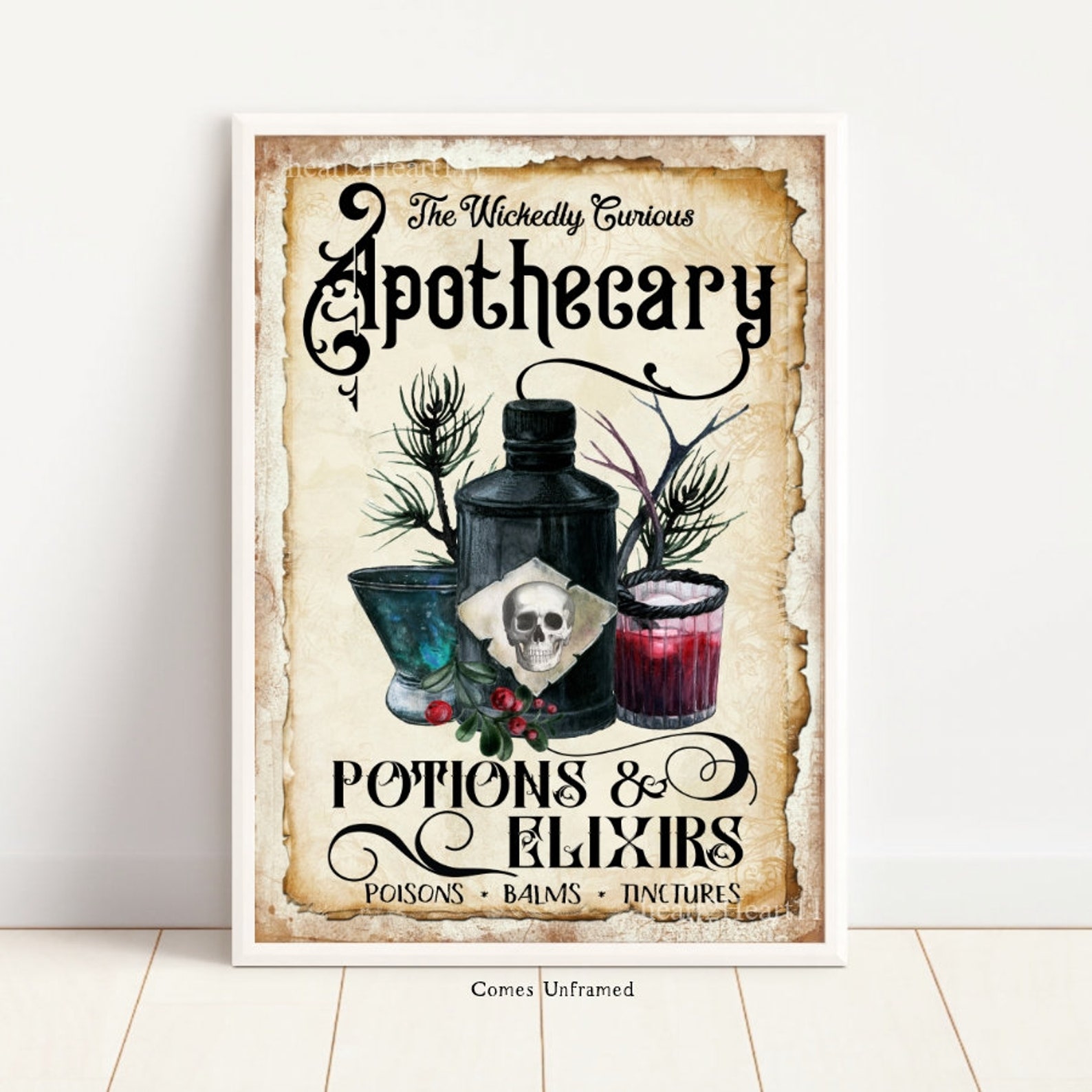 Halloween Apothecary Sign Vintage Halloween Potions & - Etsy UK