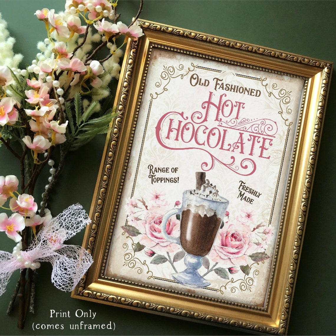 Hot Chocolate Sign Cocoa Sign Wall Decor Blush Pink Cocoa - Etsy UK