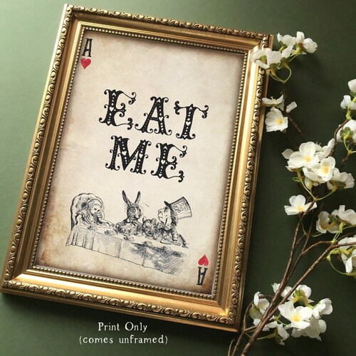 Alice in Wonderland Drink Me Sign Eat Me Sign Tea Party - Etsy UK