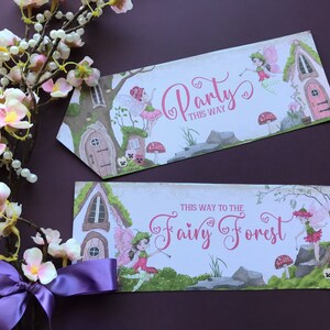 Flower Fairy Party Signs Fairy Arrow Signs Enchanted Fairy - Etsy UK