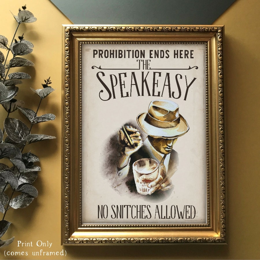 Speakeasy Signs Posters