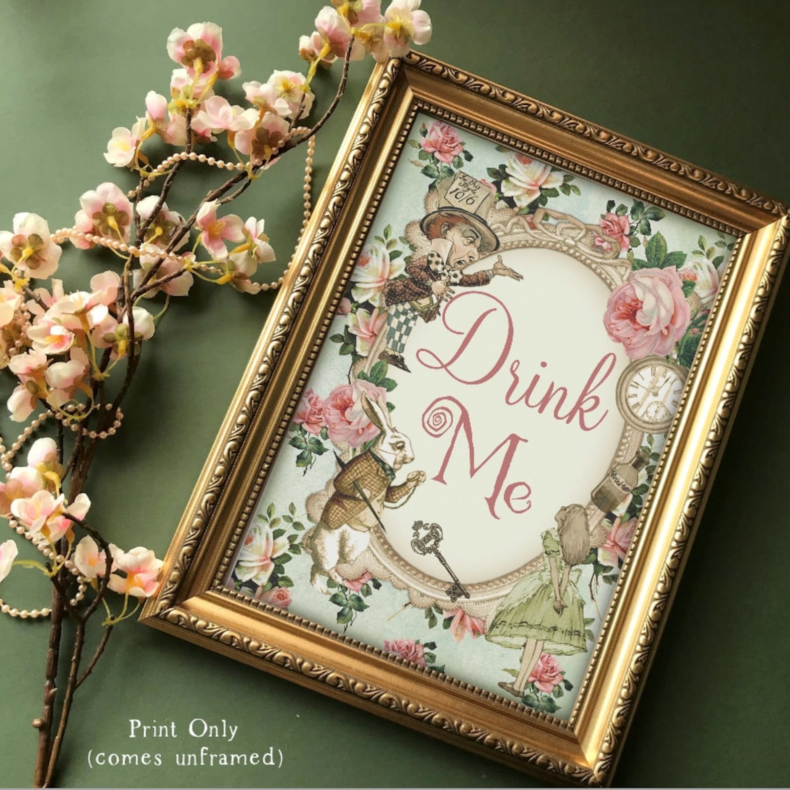 Alice in Wonderland Sign Drink Me Sign Onederland Tea Party - Etsy UK