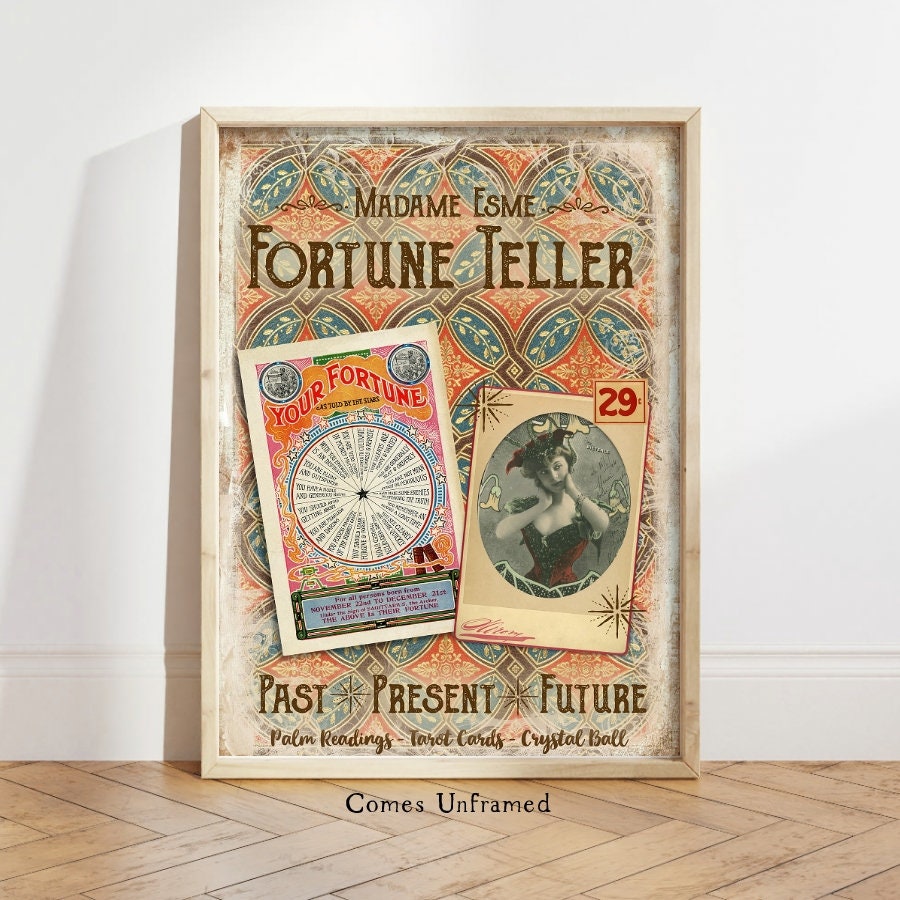 Vintage Fortune Teller Poster