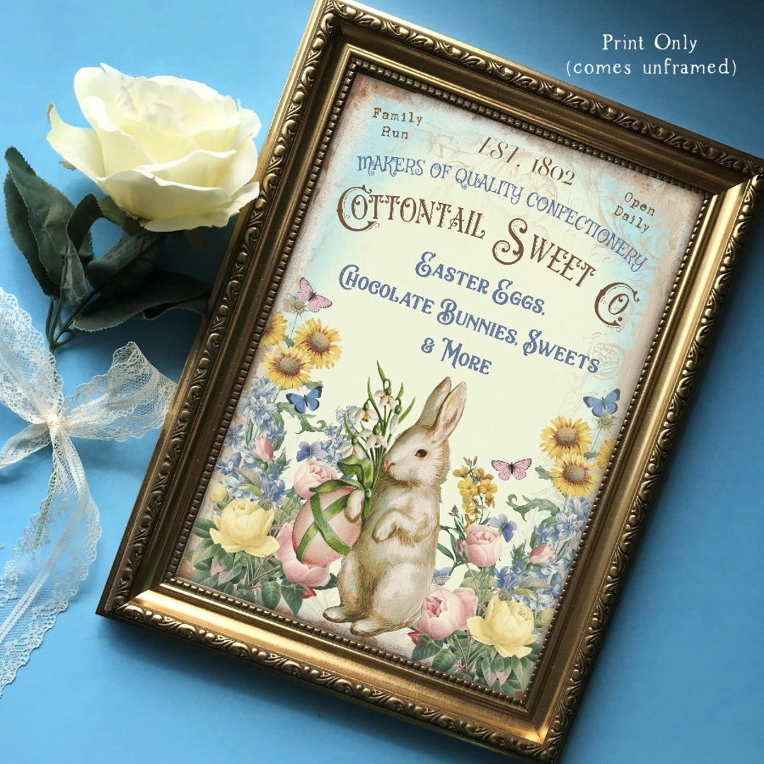 Easter Bunny Sign Bunny Sign Candy Sign Sweet Table - Etsy UK