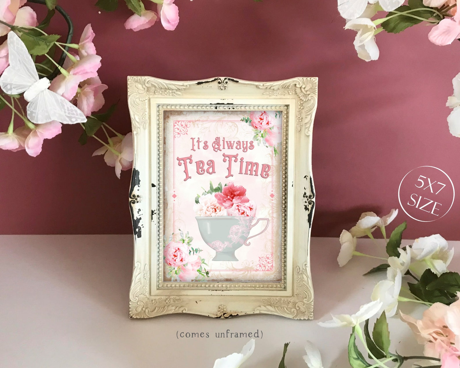 It's Always Tea Time Print Wall Art Decor Kitchen Print - Etsy UK