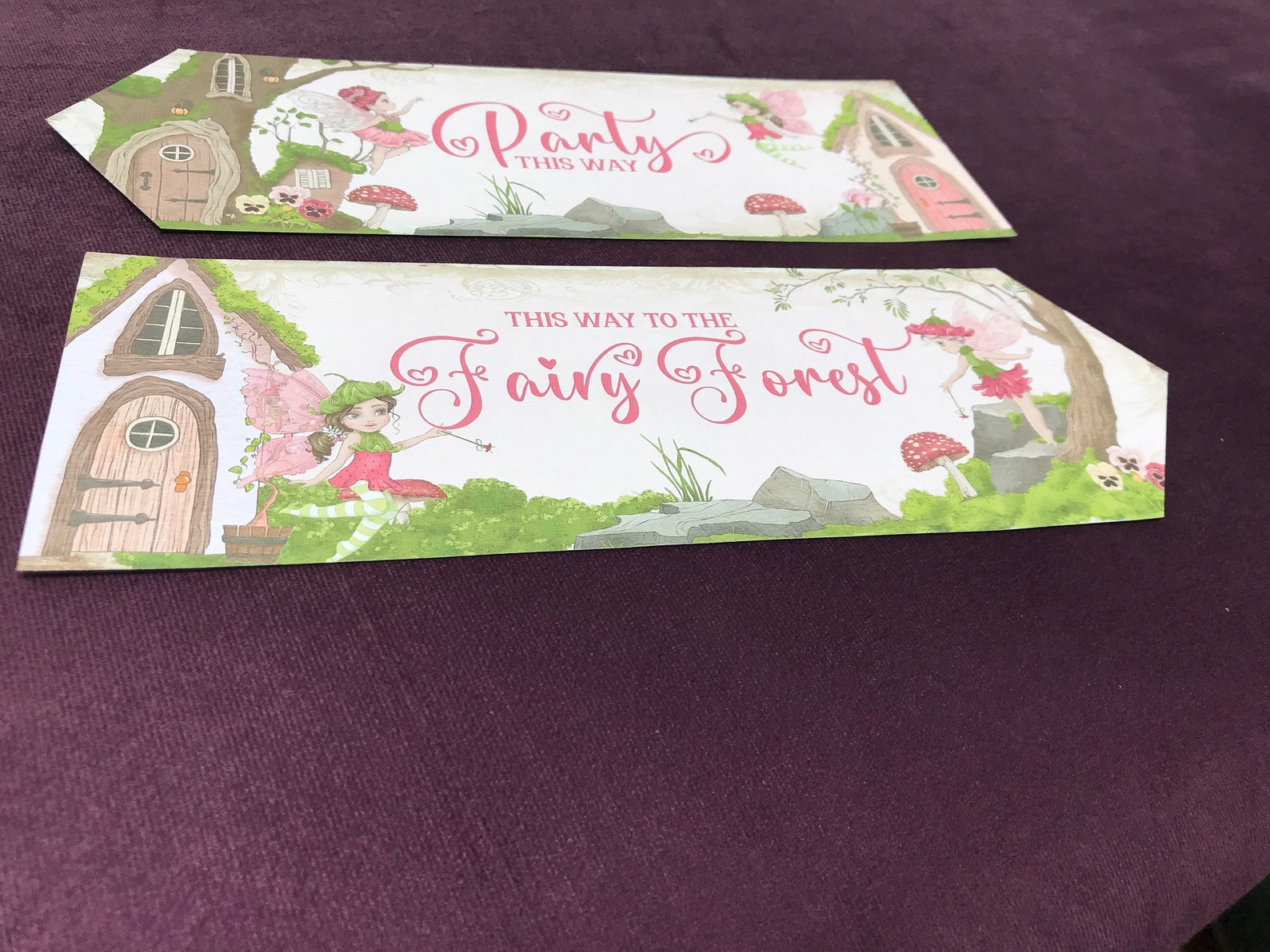 Flower Fairy Party Signs Fairy Arrow Signs Enchanted Fairy - Etsy UK