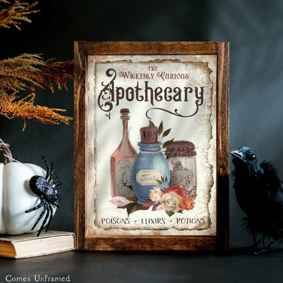 Halloween Apothecary Sign Halloween Print Vintage Halloween - Etsy