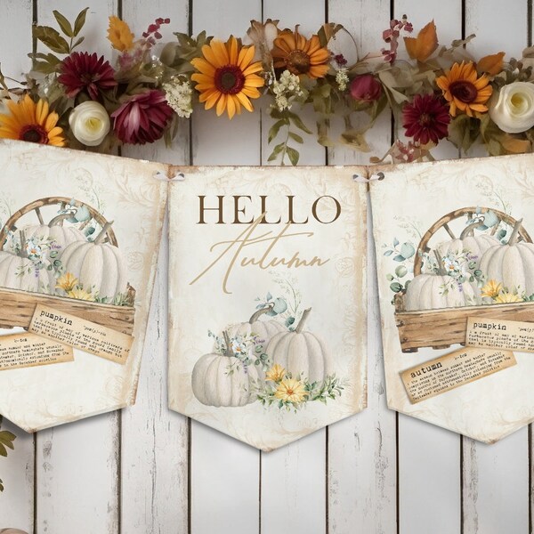 Rustic Bunting - Etsy