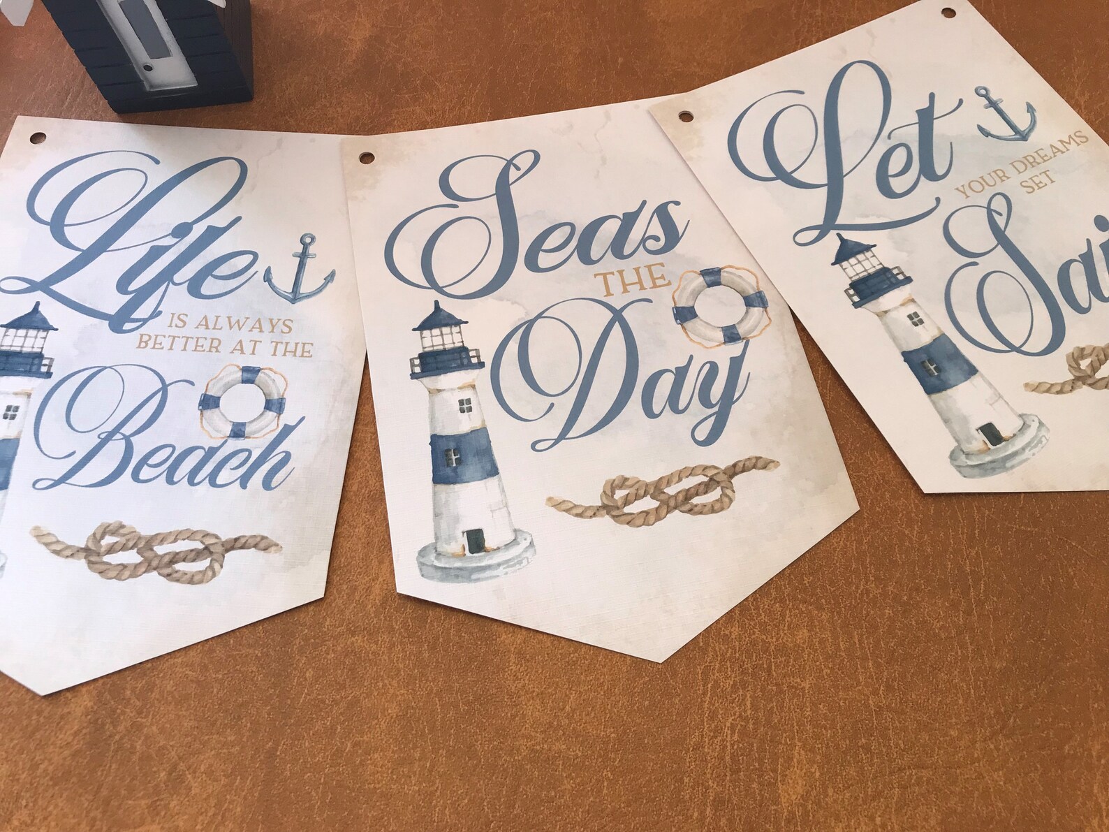 Nautical Bunting Beach Quote Banner Beach Bunting Party | Etsy